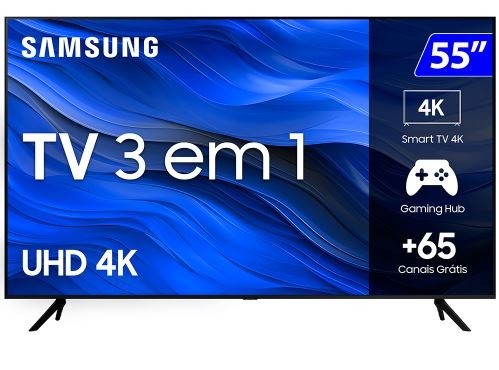 Lojas Merlin | Smart TV 55" 4K Smart WIFI UN55CU7700 SAMSUNG